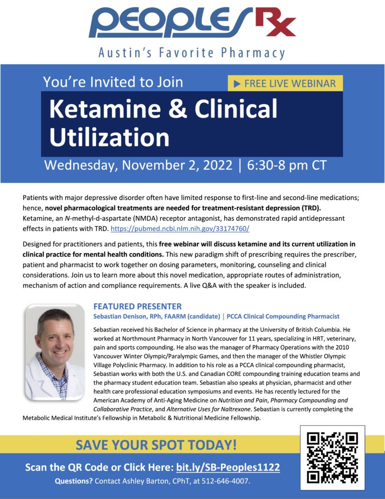 Webinar: Ketamine & Clinical Utilization
